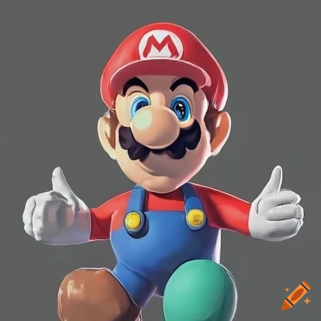 Illustration of mario on Craiyon