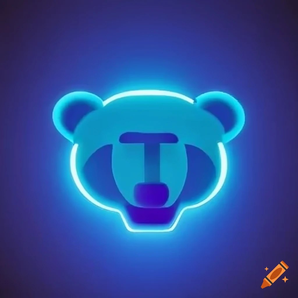 Logo of a friendly blue bear named balu on Craiyon