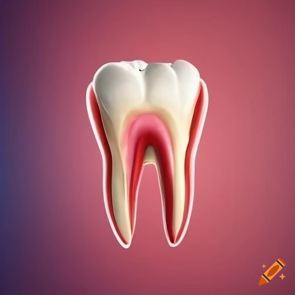 Diagram of dental anatomy and oral structures on Craiyon