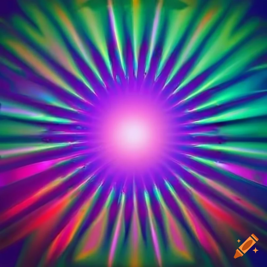 Retro 1980's sunburst sunset gradient design on Craiyon