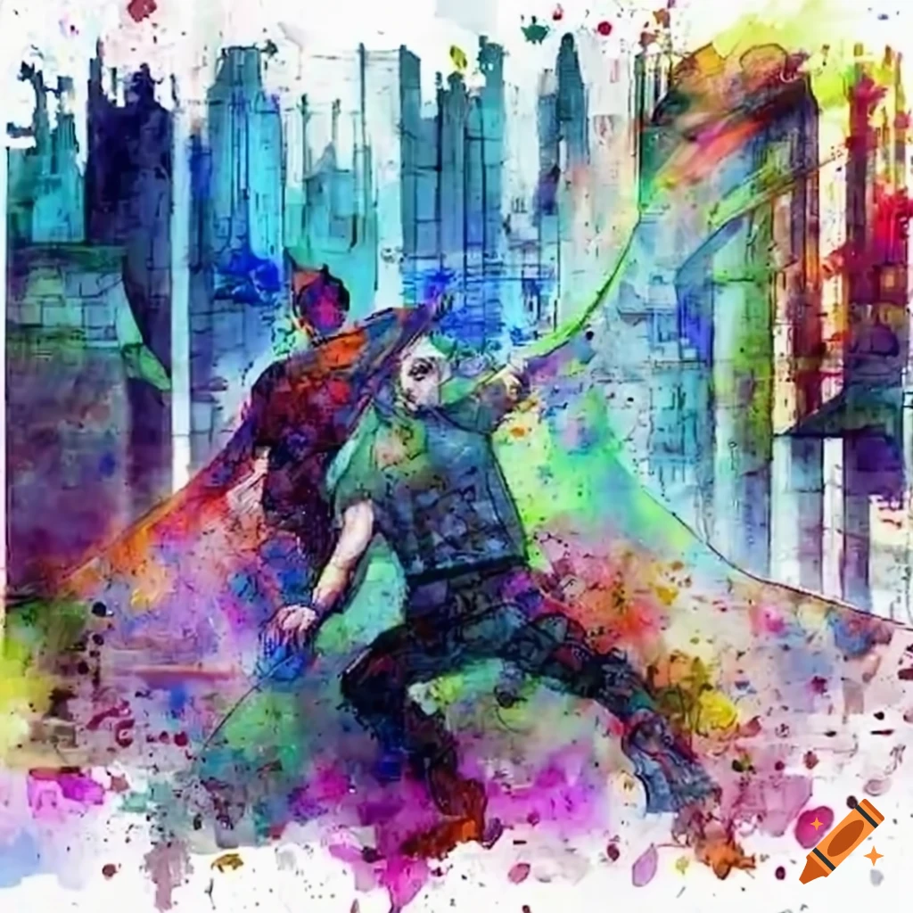 Image of epic battle scene from matrix on Craiyon