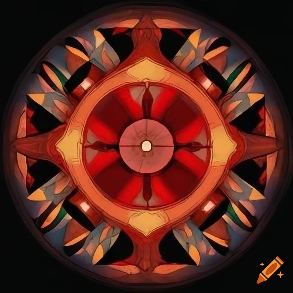 Vibrant stained glass symbol of hope and tranquility on Craiyon