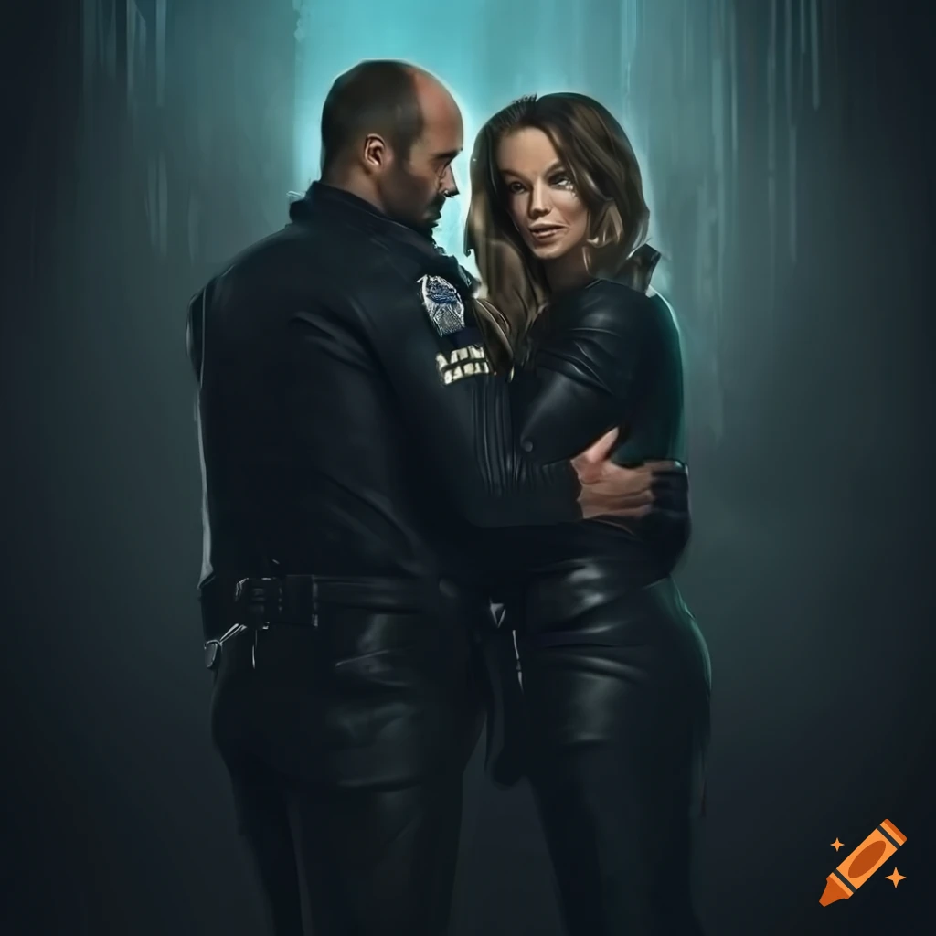 Kate Beckinsale and Jason Statham embracing romantically on Craiyon