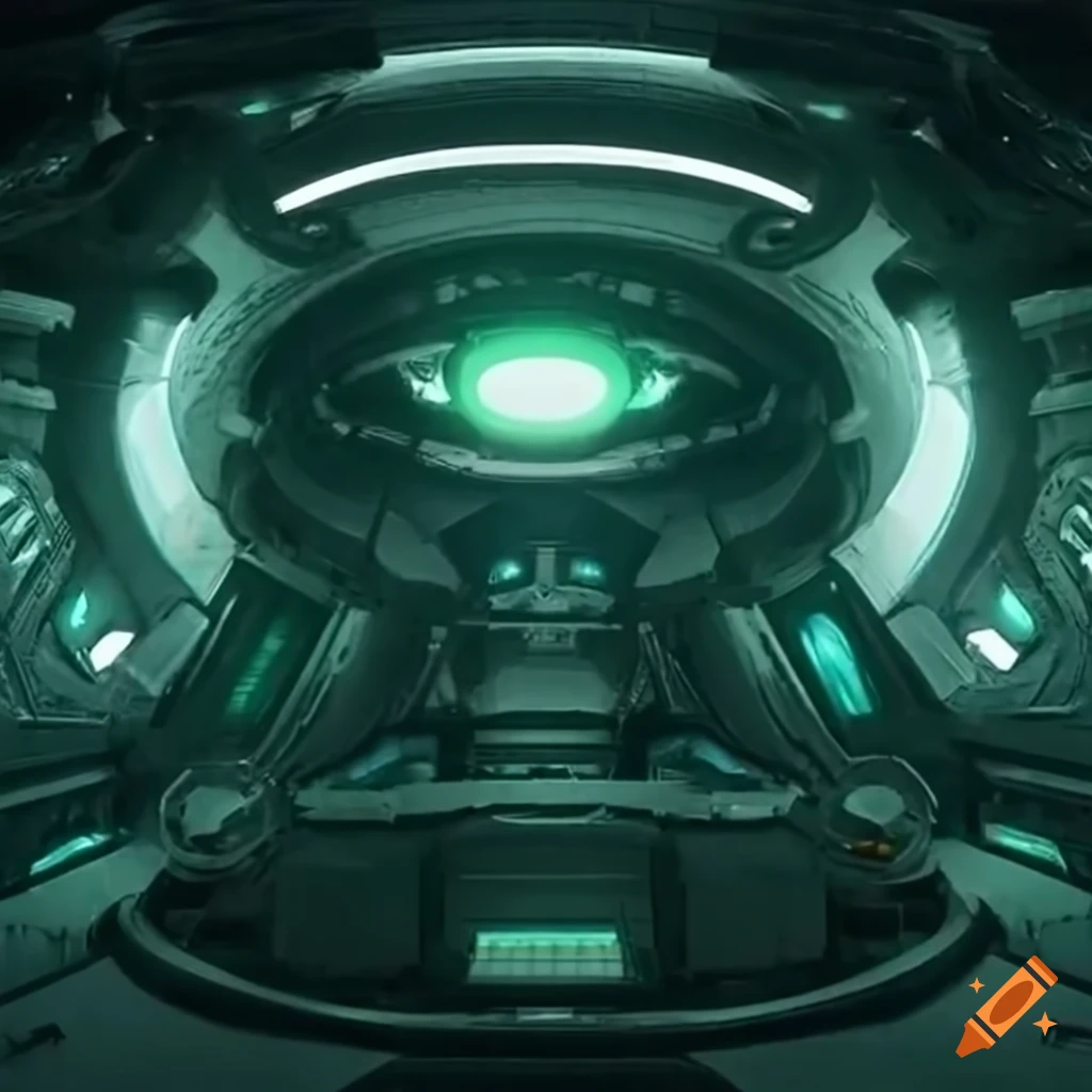 Interior of a spaceship room in prometheus on Craiyon