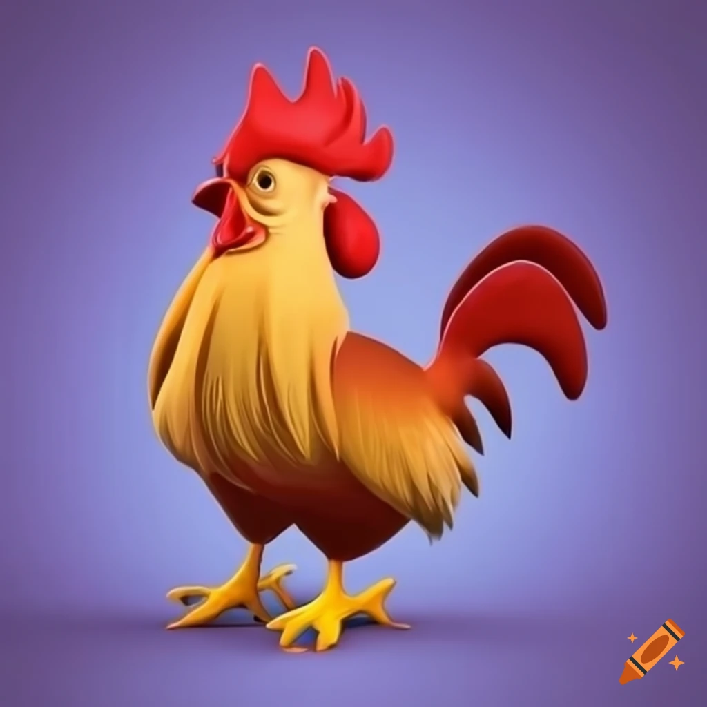 Rooster images created on Craiyon