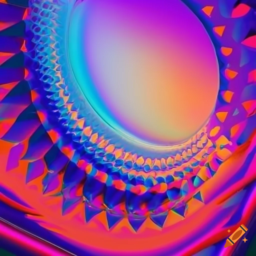 Retro 1980's sunburst sunset gradient design on Craiyon