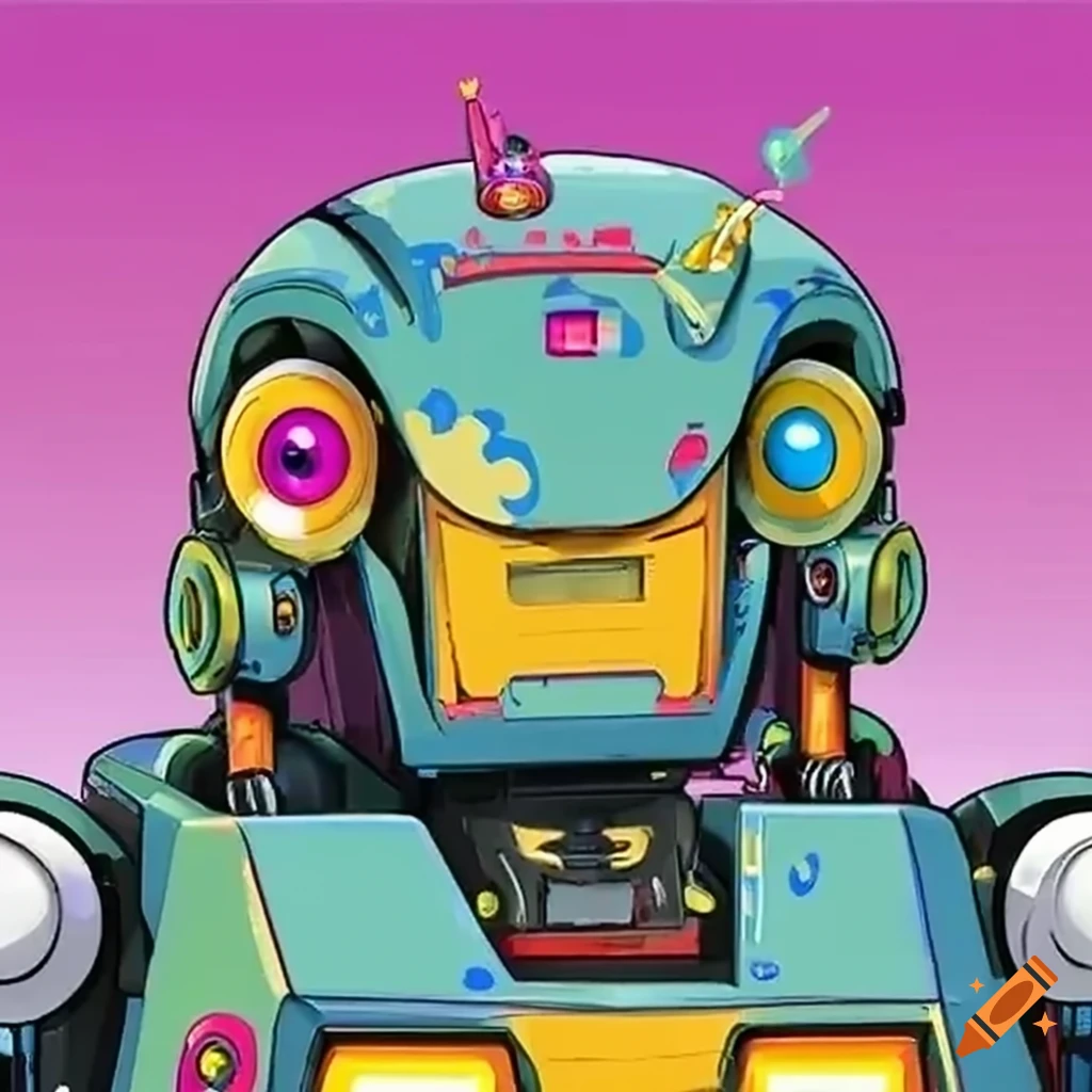 Head of an industrial robot penguin on Craiyon