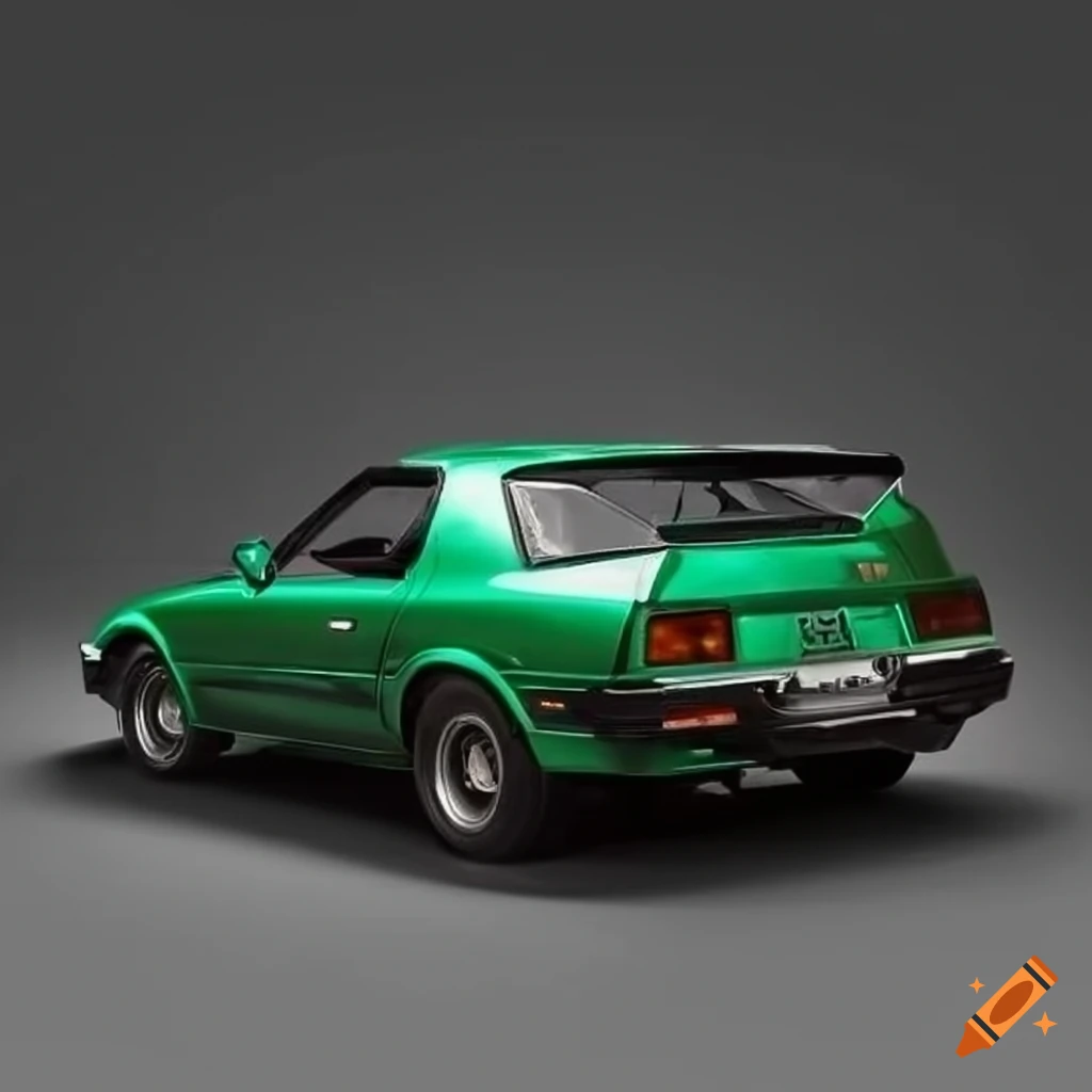 Green mazda rx-7 from 1980 on Craiyon