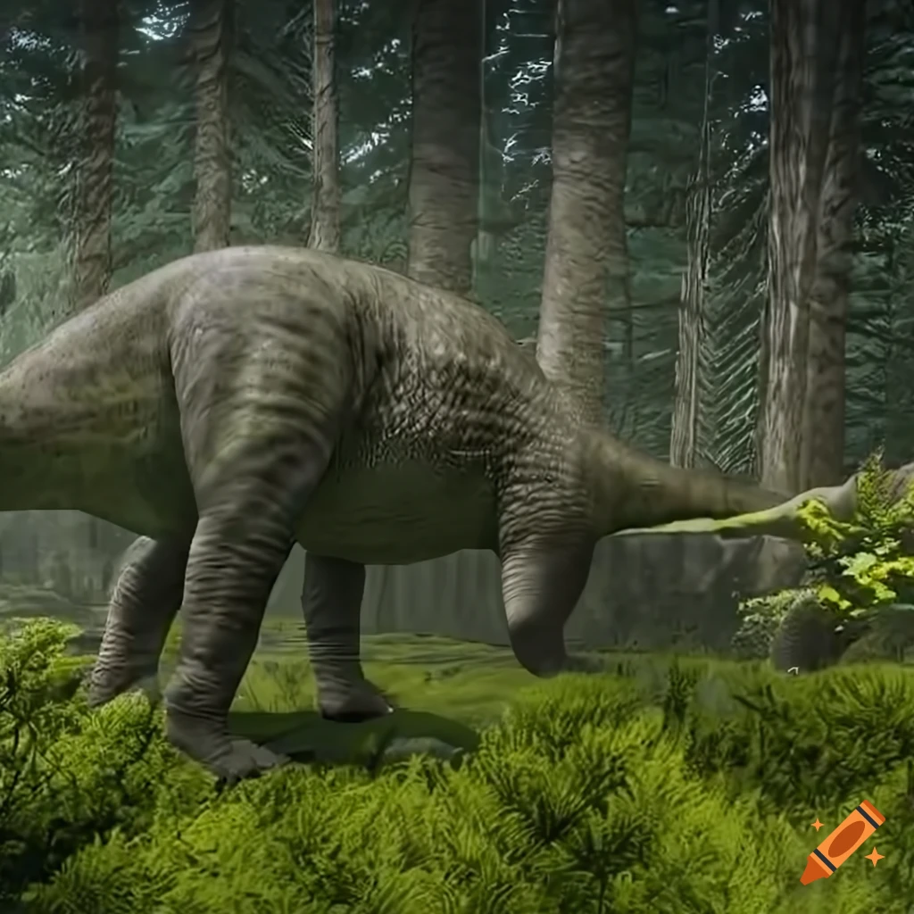 Image of a scientifically accurate Hadrosaurus dinosaur in Olympic ...