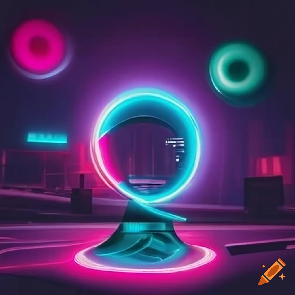 Artistic representation of a virtual intersection on Craiyon