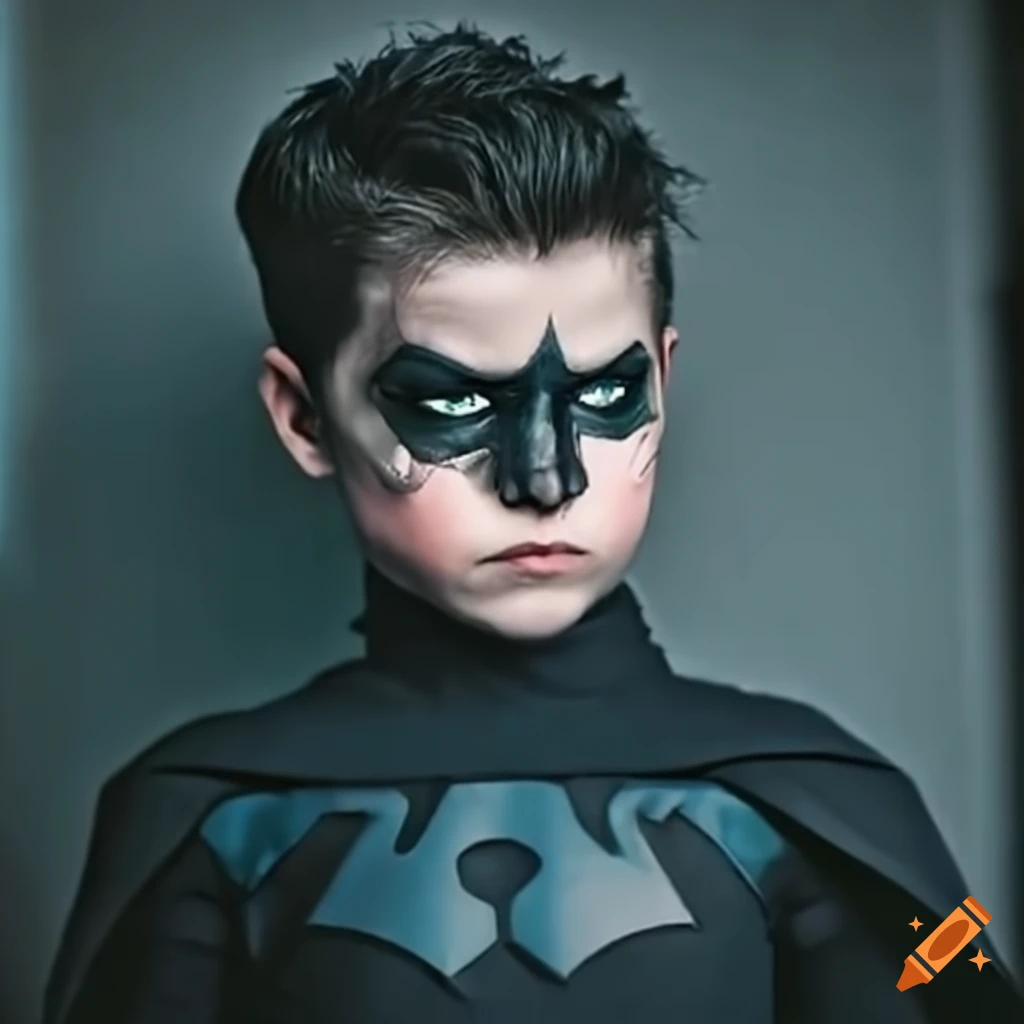 6-year-old Jason Todd as Batman on Craiyon