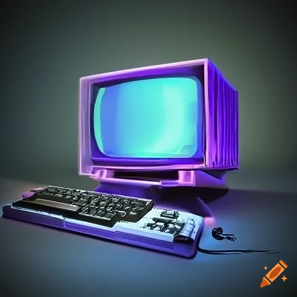 Digital art of a time-worn computer on Craiyon