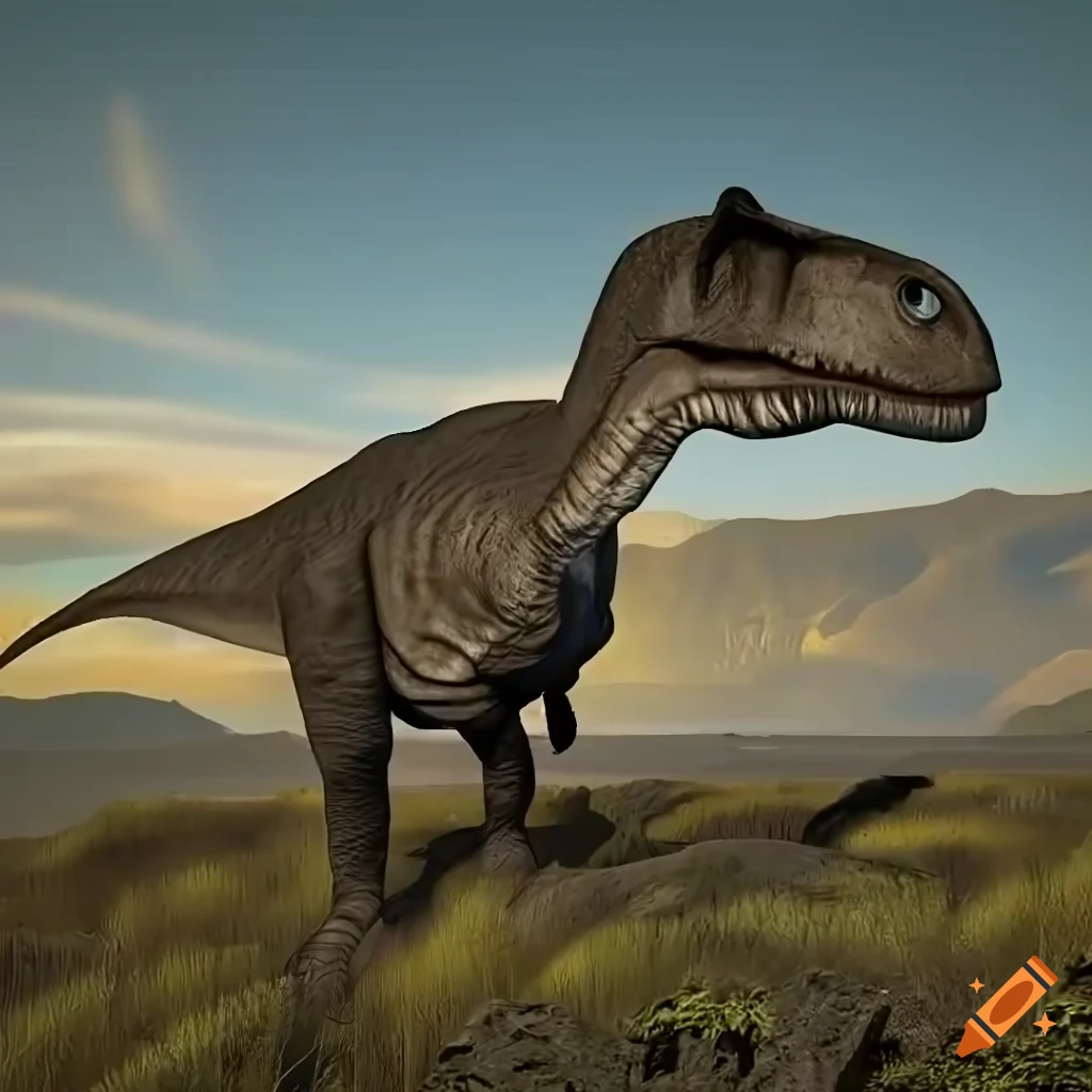 Scientifically accurate depiction of a hadrosaurus dinosaur in olympic ...