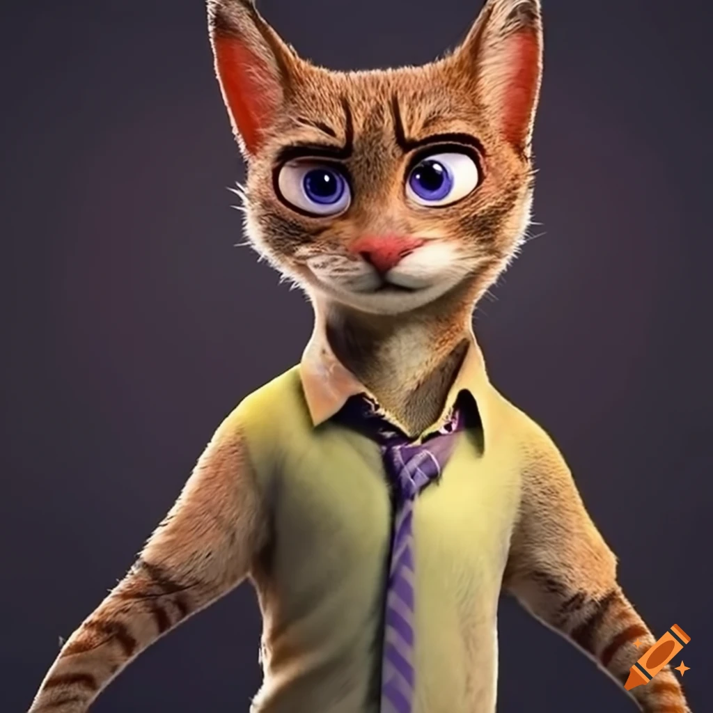 Cat with Zootopia style on Craiyon