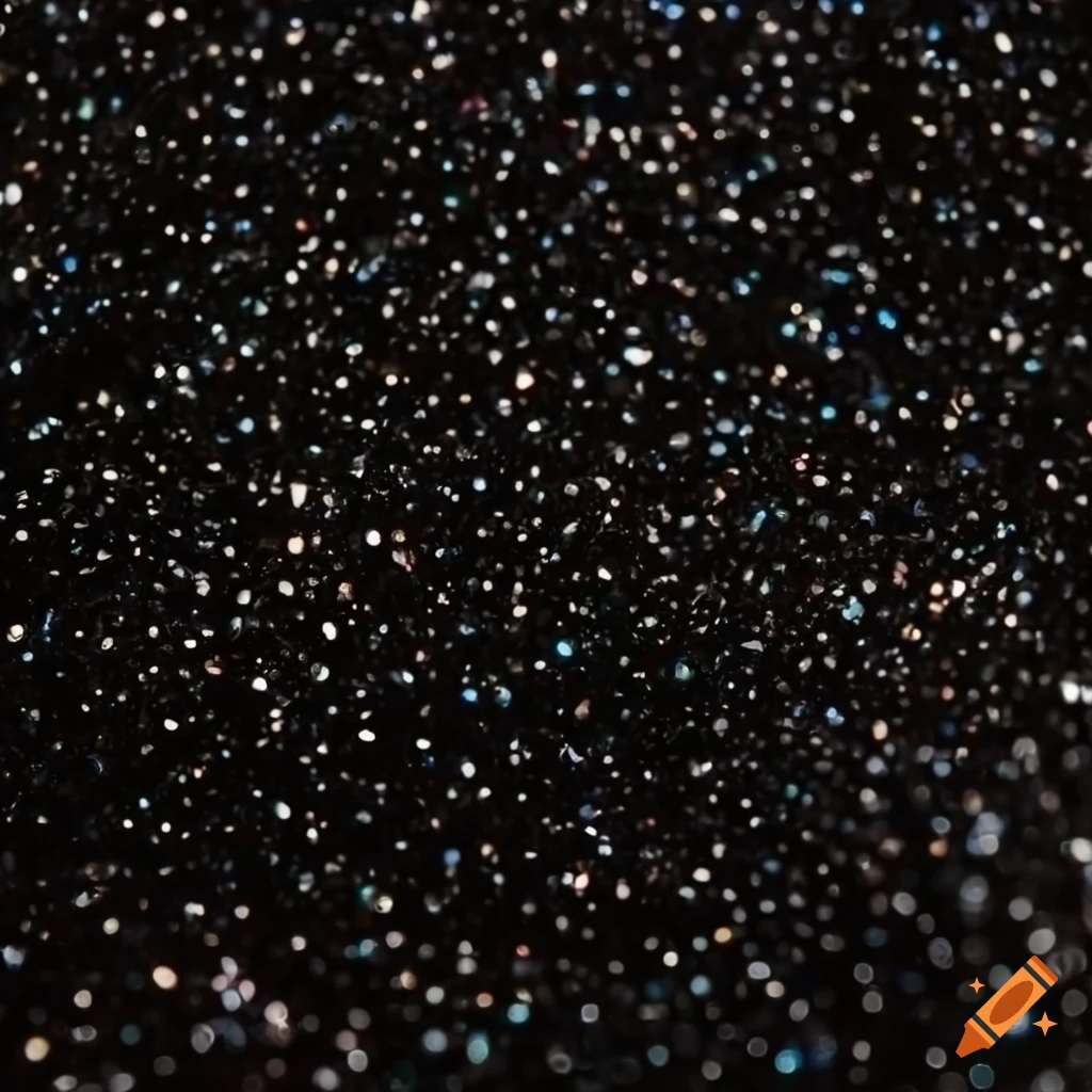 Close-up of black shimmer nail polish on Craiyon