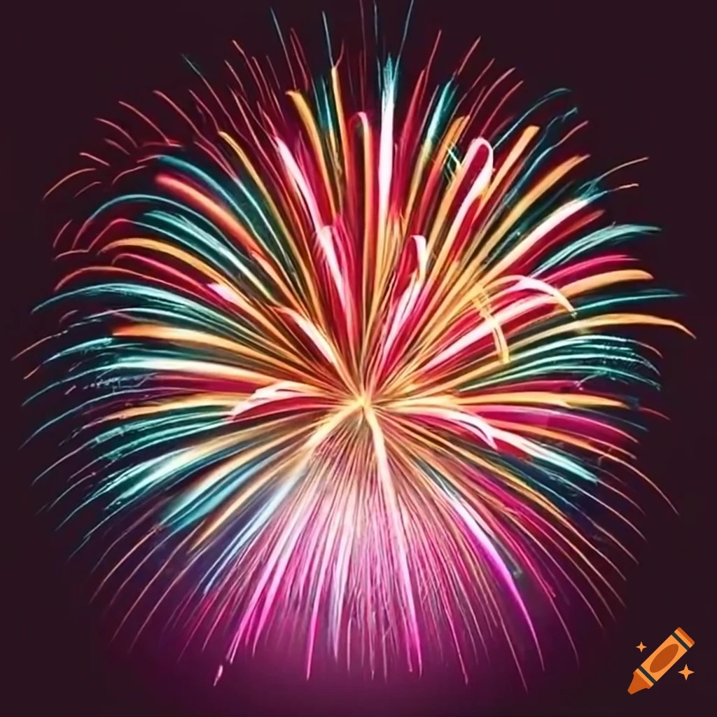 Spectacular fireworks display on Craiyon