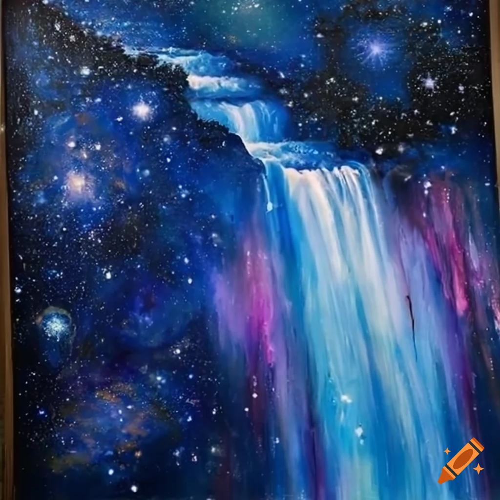 Blue lotus flower surrounded by stars in the galaxy on Craiyon