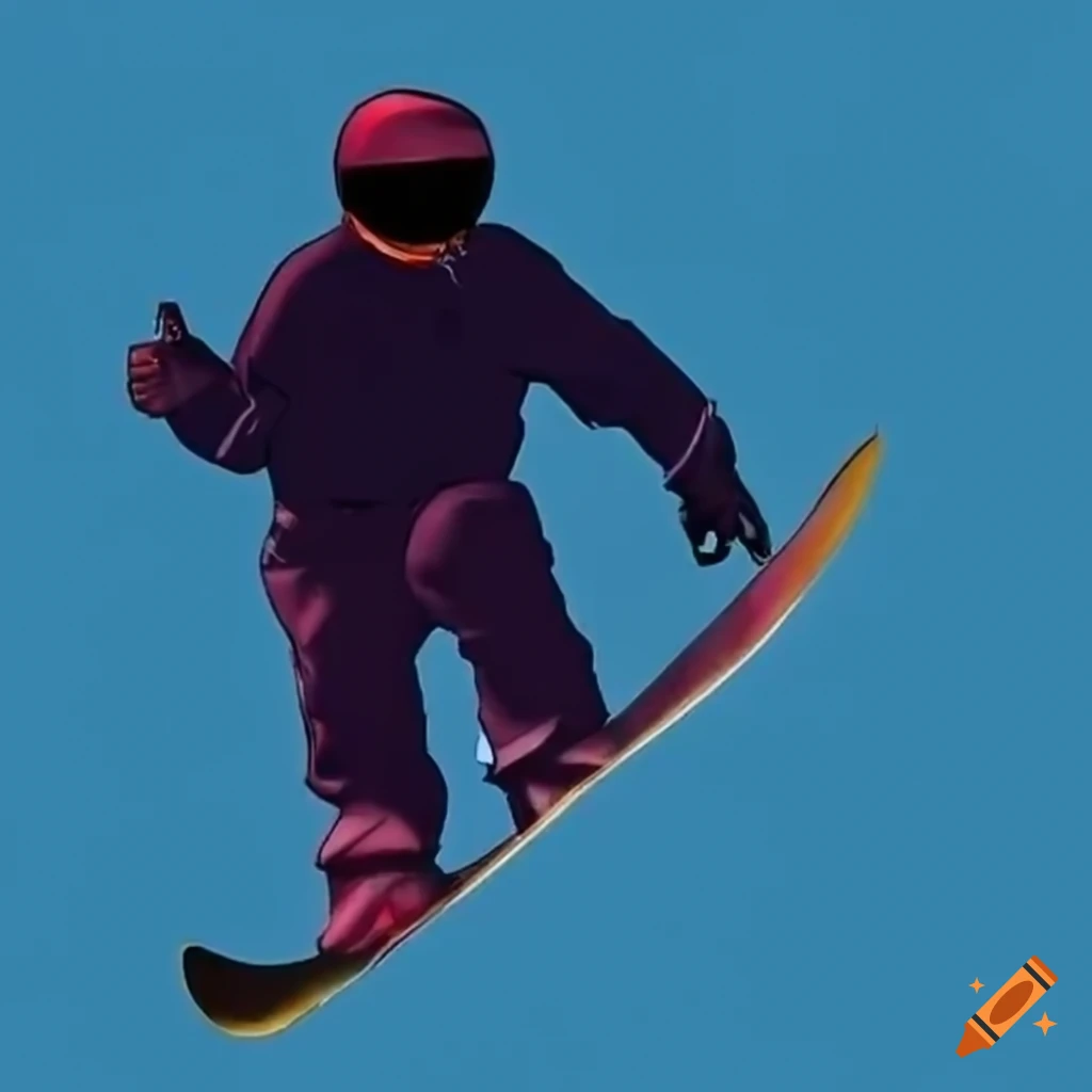 Snowboarding images created on Craiyon