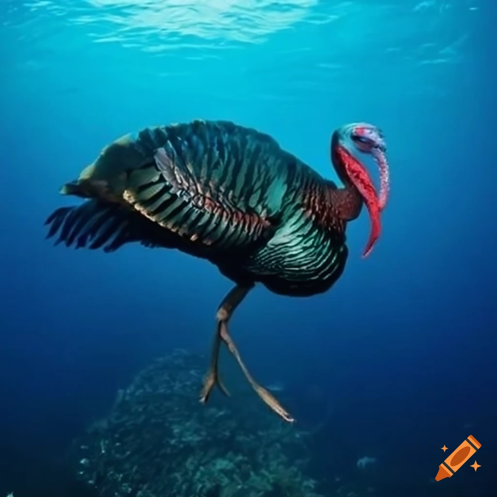 Underwater Image Of Turkeys