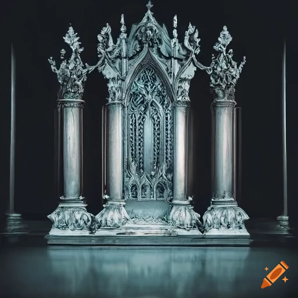 Elegant rococo gothic altar in a hall on Craiyon