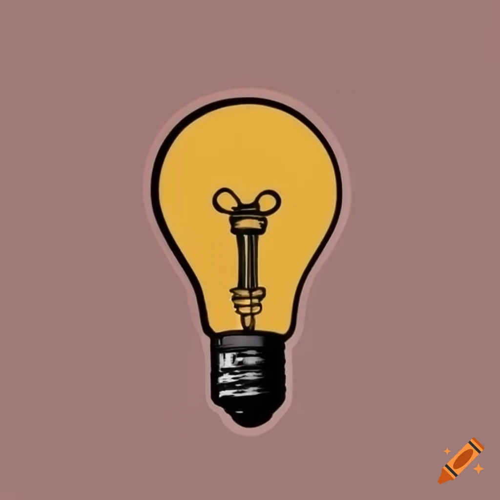 Decorative light bulb sticker on Craiyon