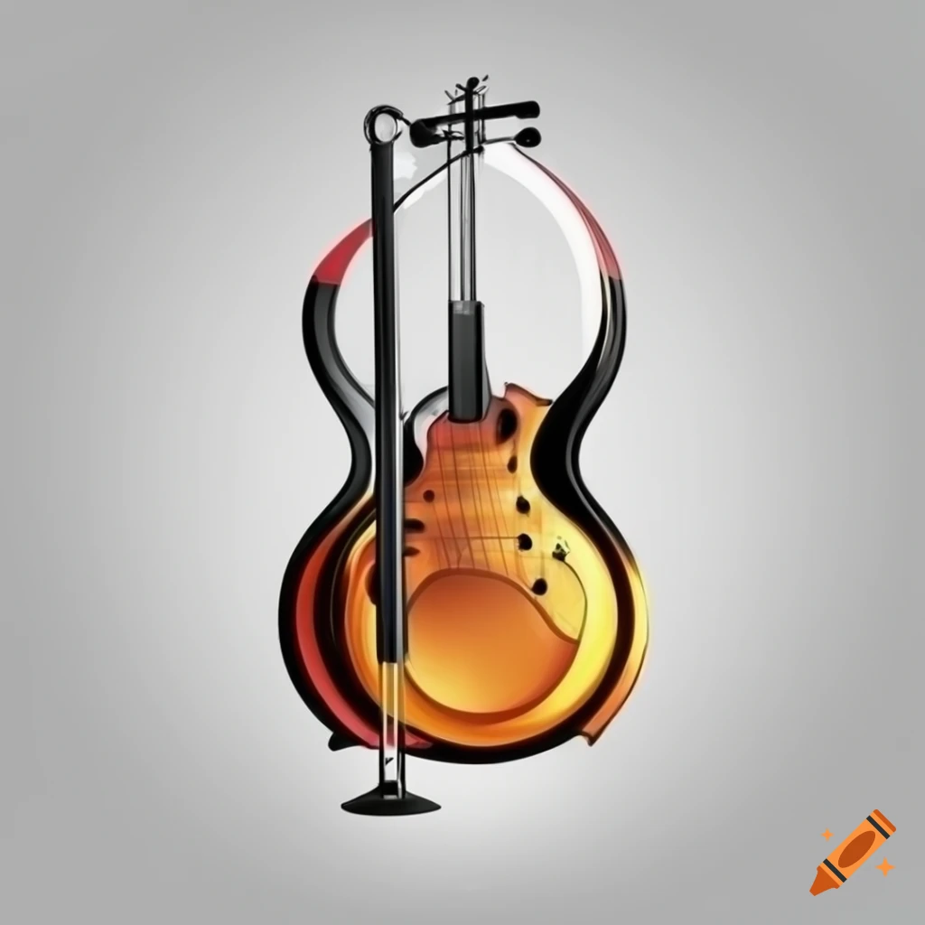 Cubist minimalist electronic music instrument on white background on ...