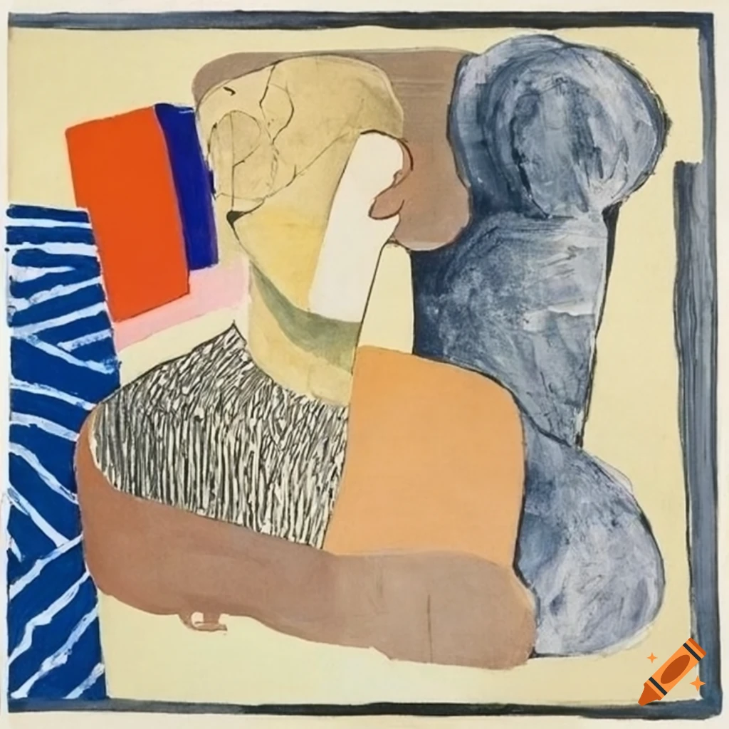 A collage of artworks by georges braque and david hockney on Craiyon