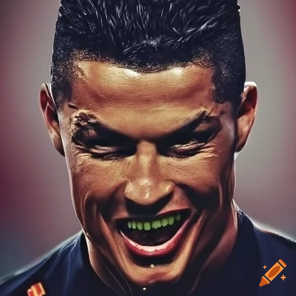 Cristiano ronaldo wallpaper with a captivating smile on Craiyon