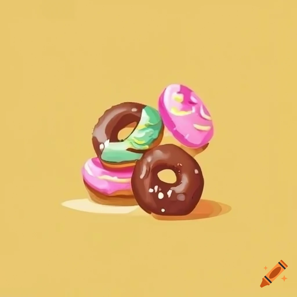 Delicious logo design with mini doughnuts on Craiyon