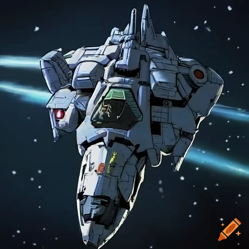 Robotech space cruiser on Craiyon