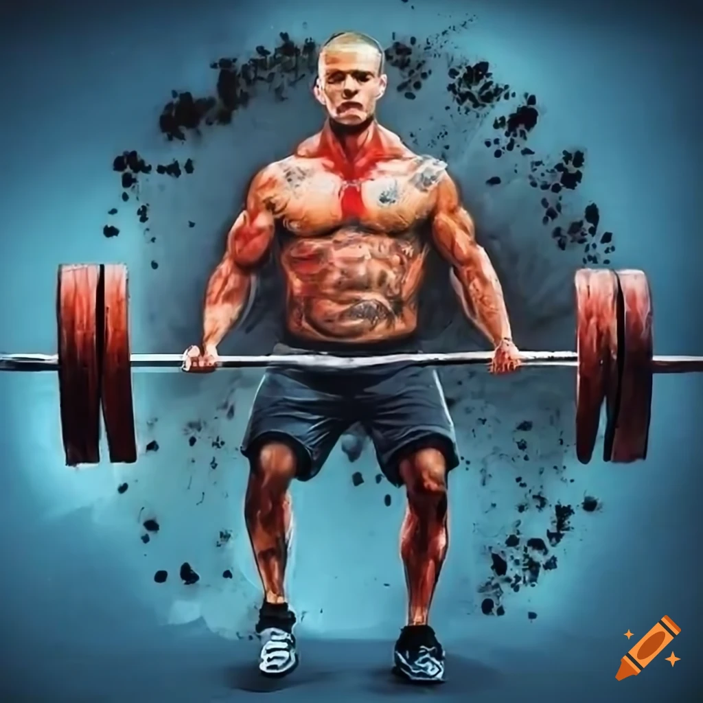 Bold and dynamic painting of a crossfit team on Craiyon