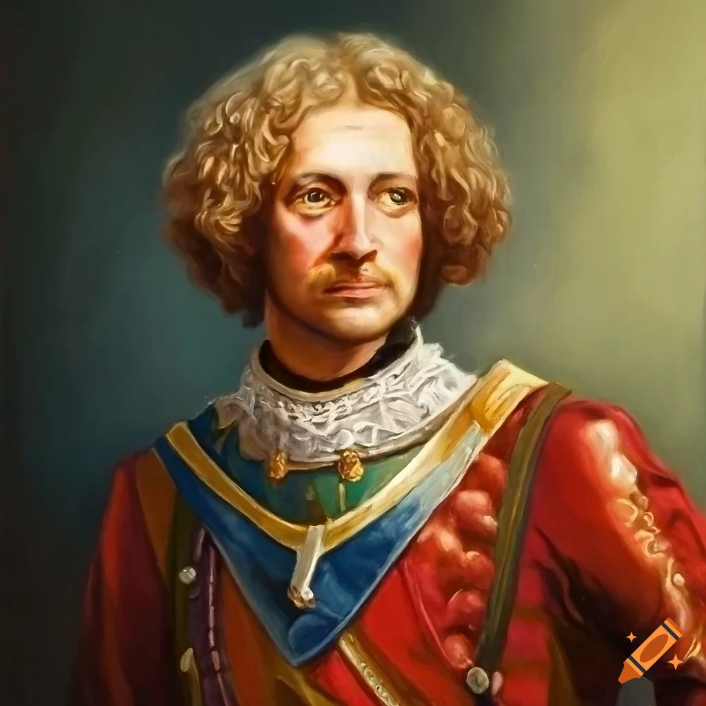 Oil painting of llewelyn gwnbayr, a welsh prince on Craiyon