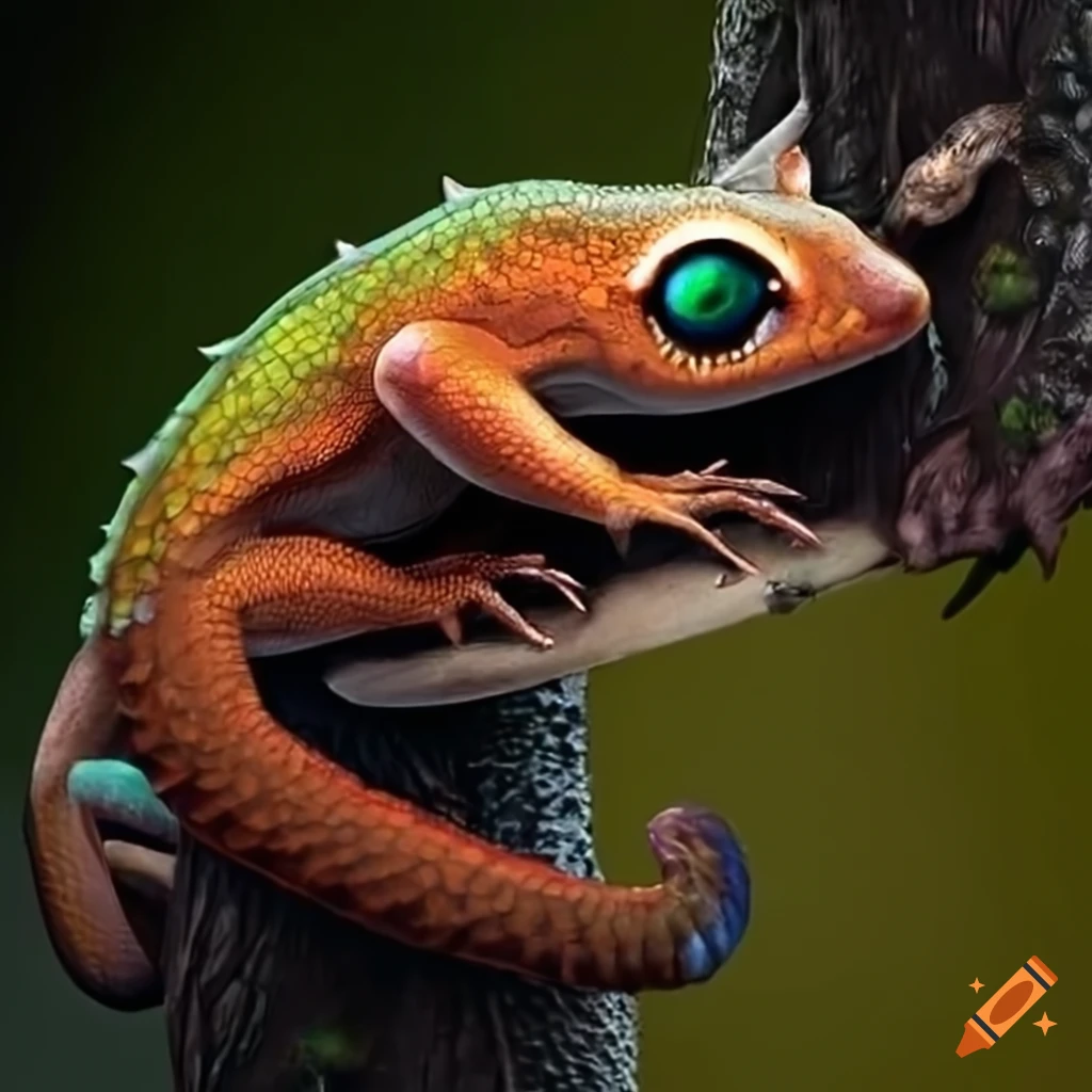 Image of a thornstriker, a thorn-covered arboreal predator on Craiyon