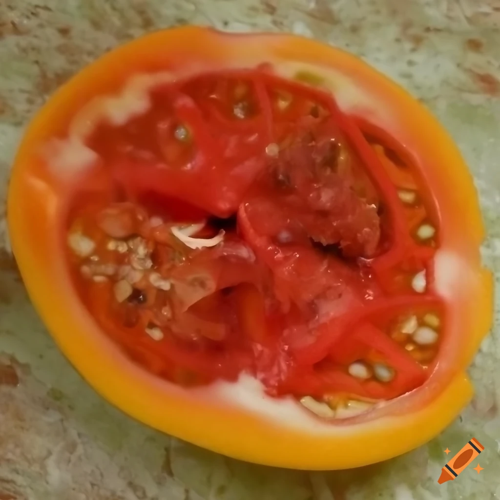 Decay of a tomato on Craiyon