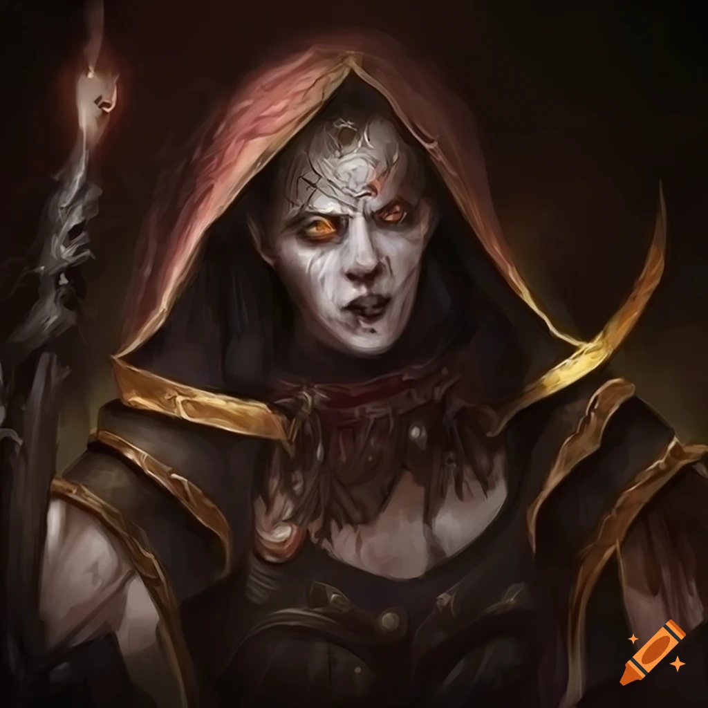 Necromancer character artwork on Craiyon