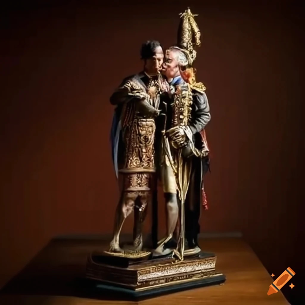 Painting of Machiavelli, Napoleon, and Julius Caesar talking on Craiyon