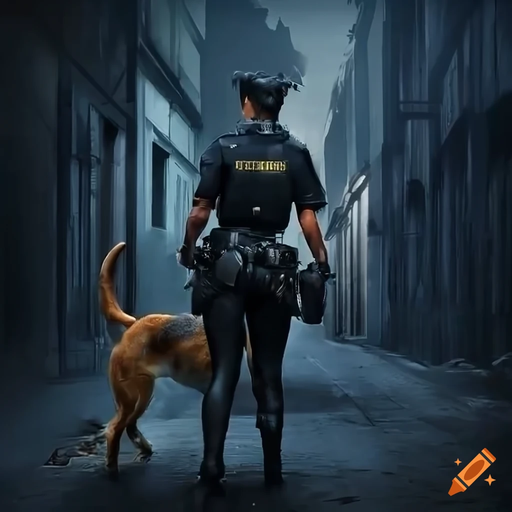 Photorealistic image of Emma Watson as a police officer on Craiyon
