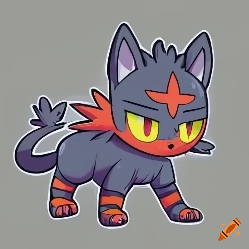 Anthro young litten standing on hind legs on Craiyon