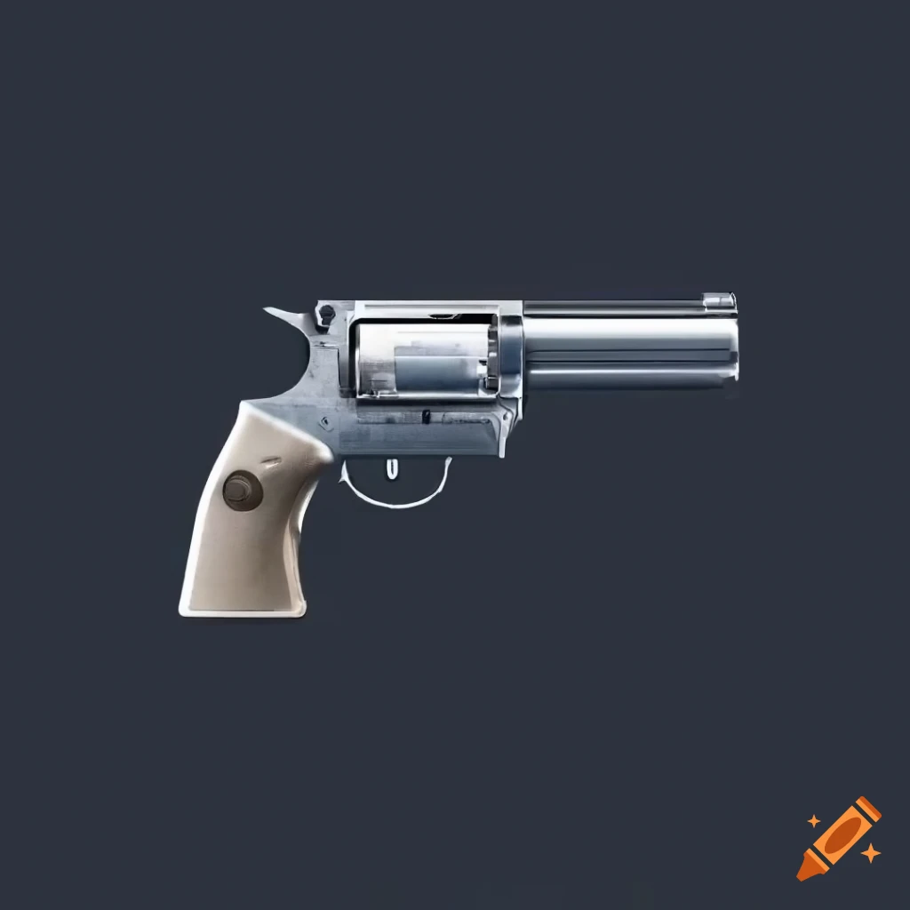 Realistic 44 magnum revolver icon for UI design on Craiyon