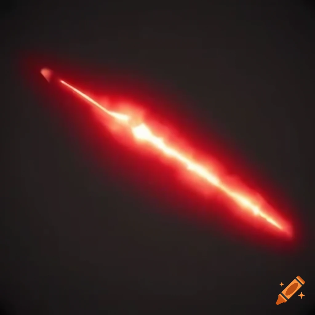 Red-white laser fireball in Unreal Engine 5 on Craiyon