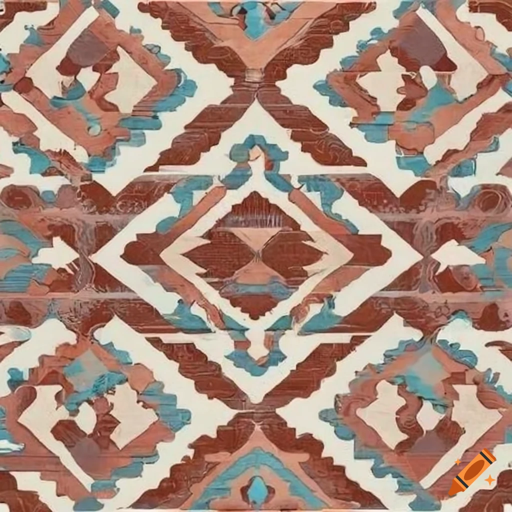 Ethnic tile pattern on Craiyon