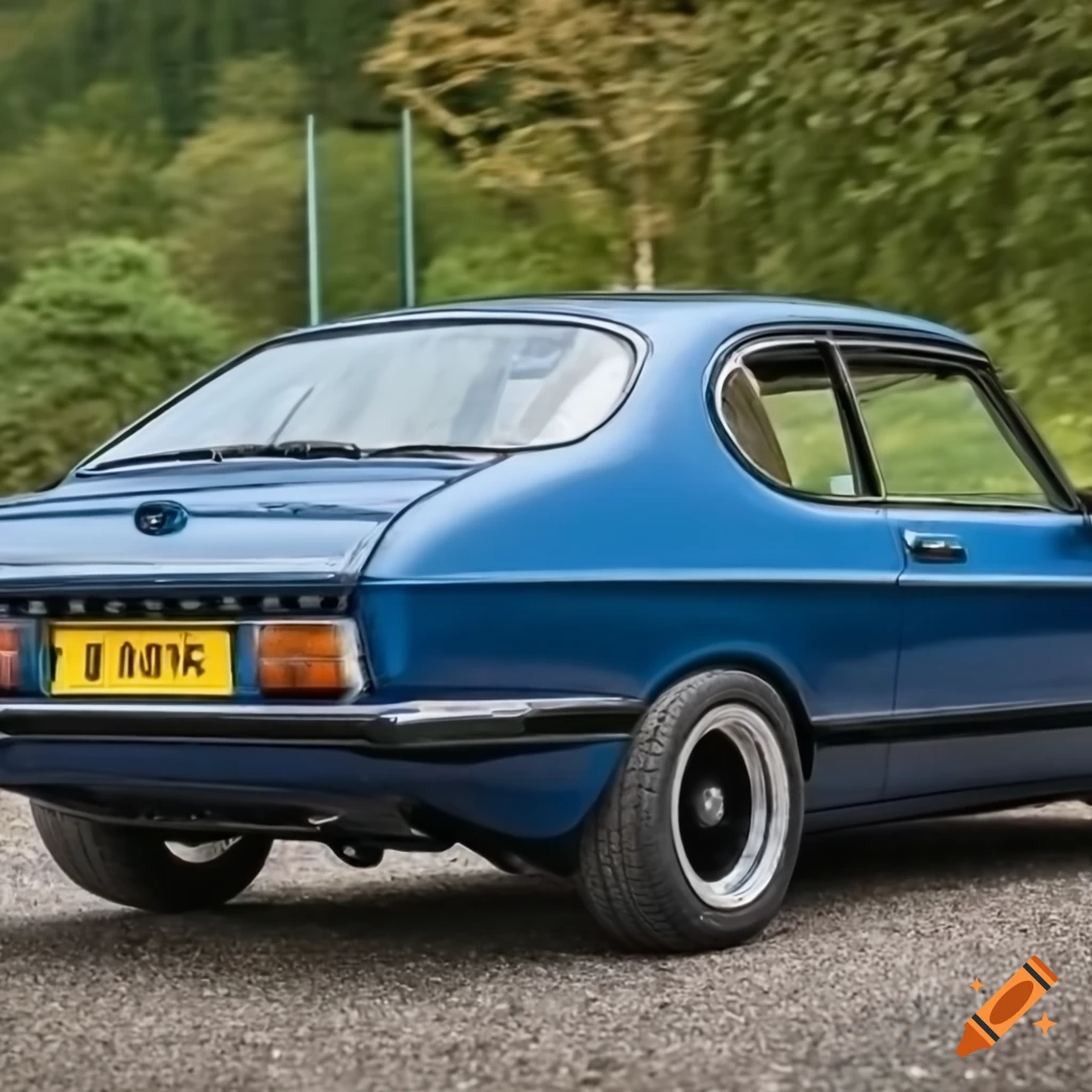 Detailed photograph of a Ford Capri on Craiyon