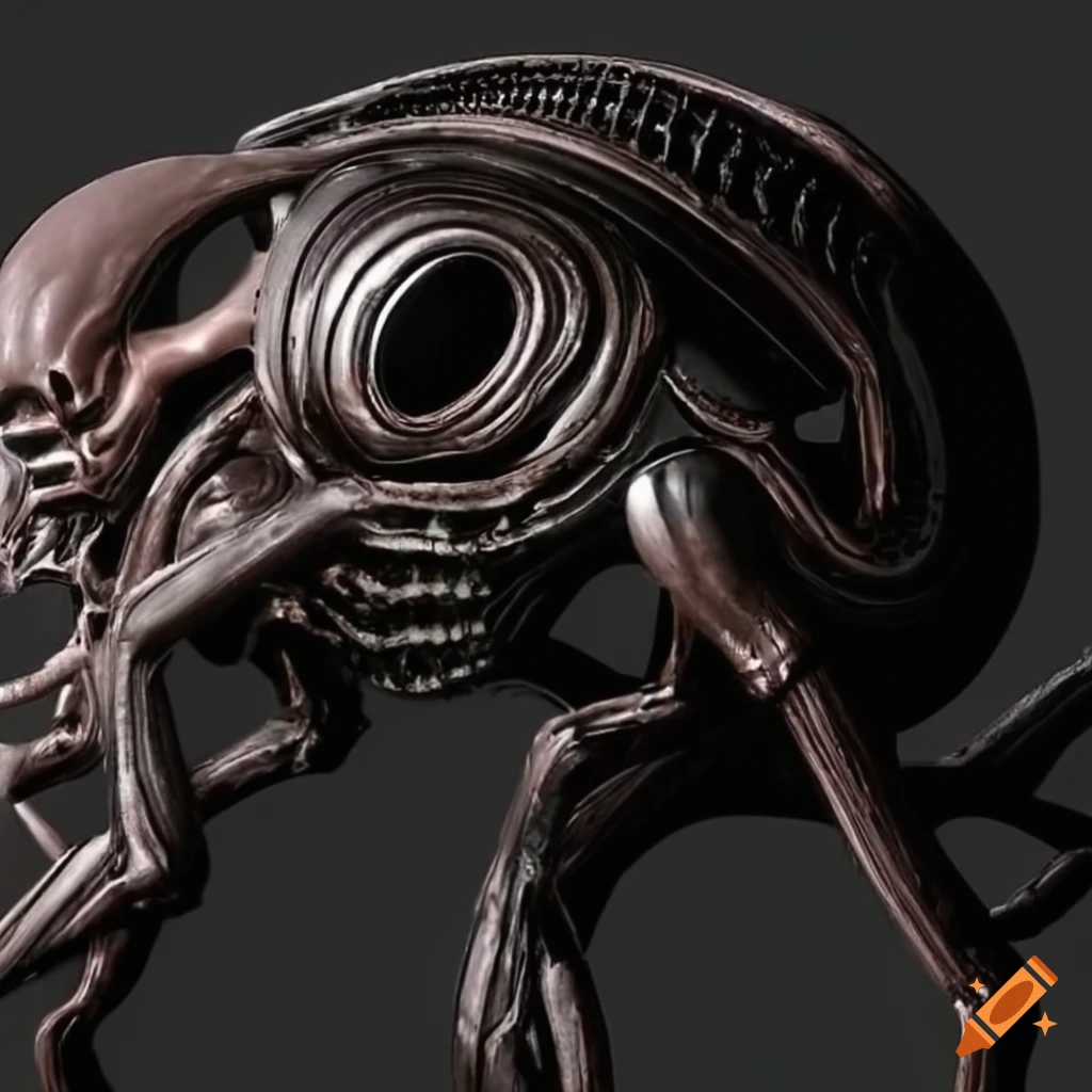 Artistic depiction of a vw beetle with a spiderweb skull xenomorph ...