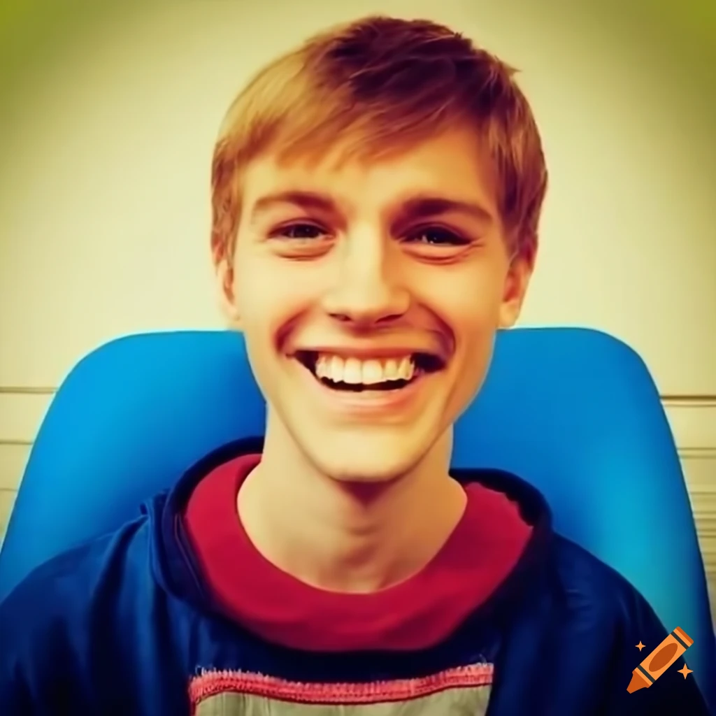 Smiling young Mr. Beast on Craiyon