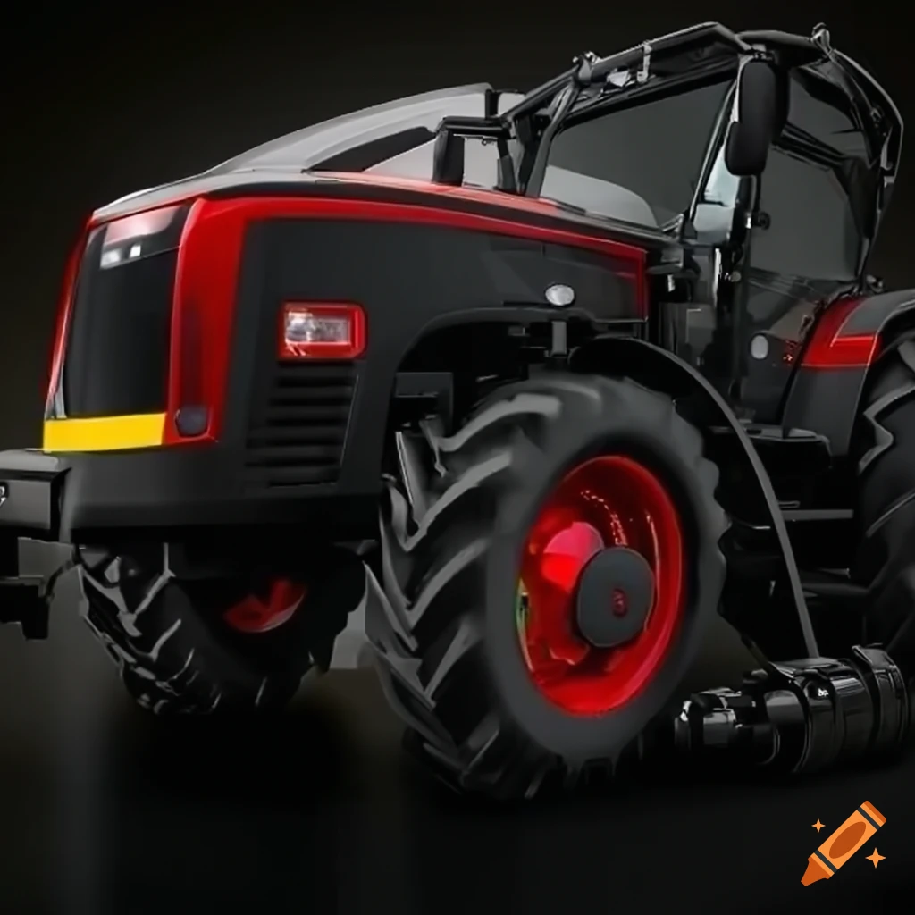 High-tech tractor with modern design on Craiyon