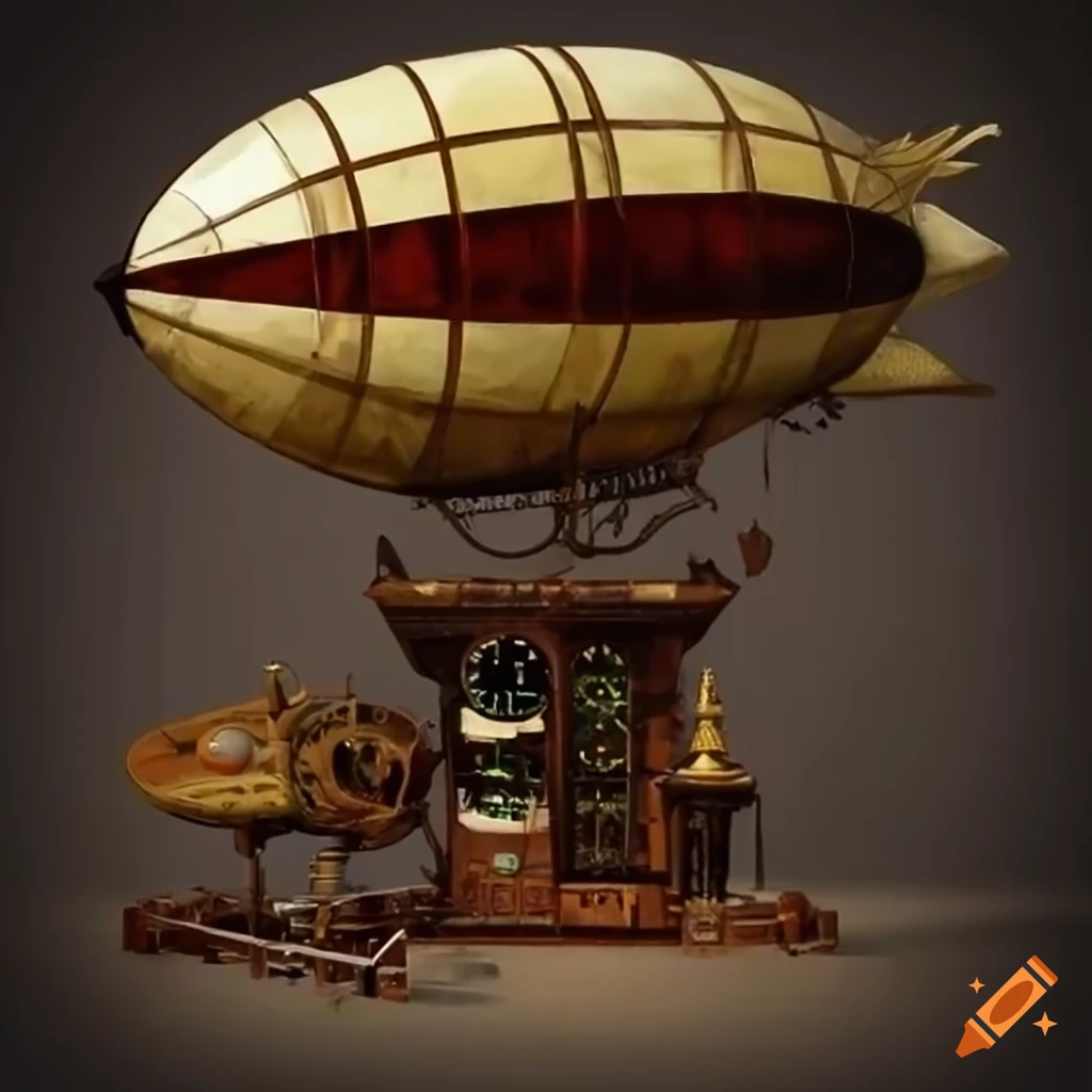 Steampunk airship cockpit on Craiyon