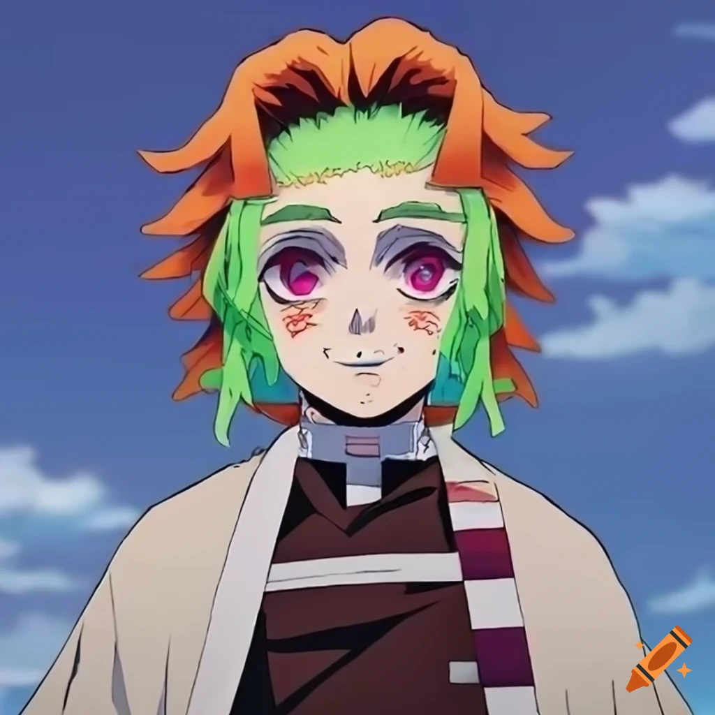 Artwork of a demon slayer character on Craiyon