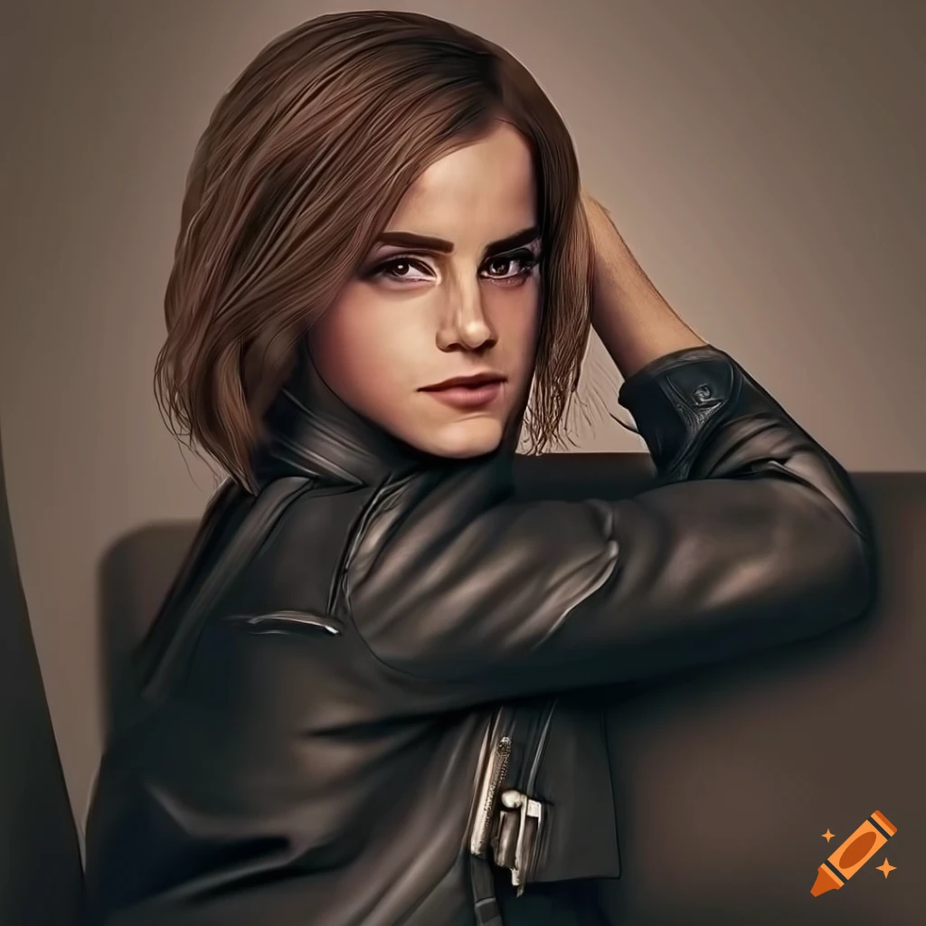 Hyperrealistic artwork of Emma Watson as a police officer on Craiyon