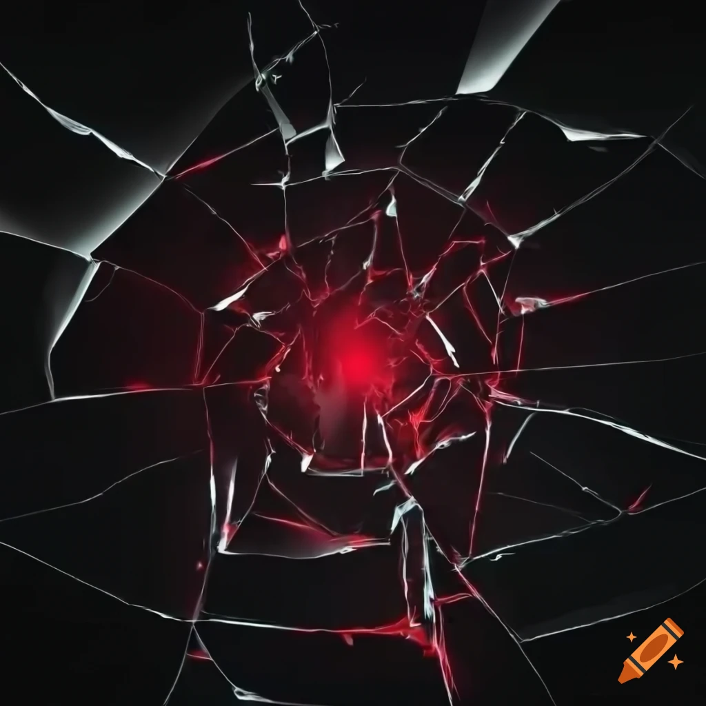Shattered Glass Effect Red