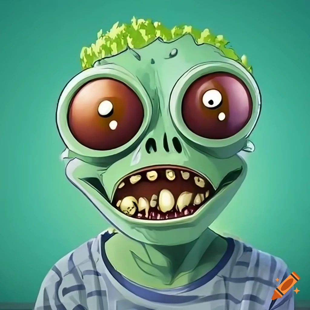 Cartoon depiction of zombies outside a school on Craiyon